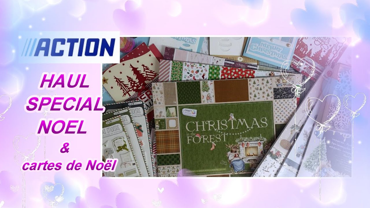 HAUL ACTION NOEL & Présentation de cartes de Noël - YouTube
