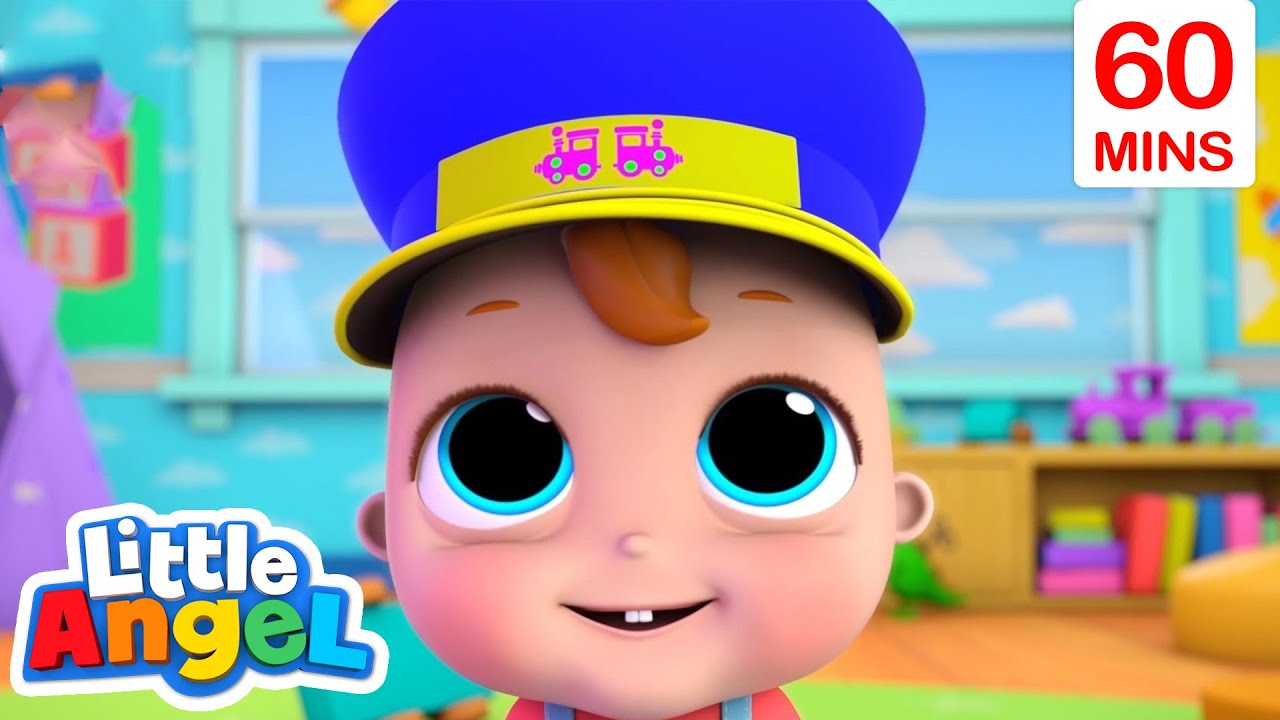 Little Angel - Wheels On The Train | Learning Videos For Kids ...