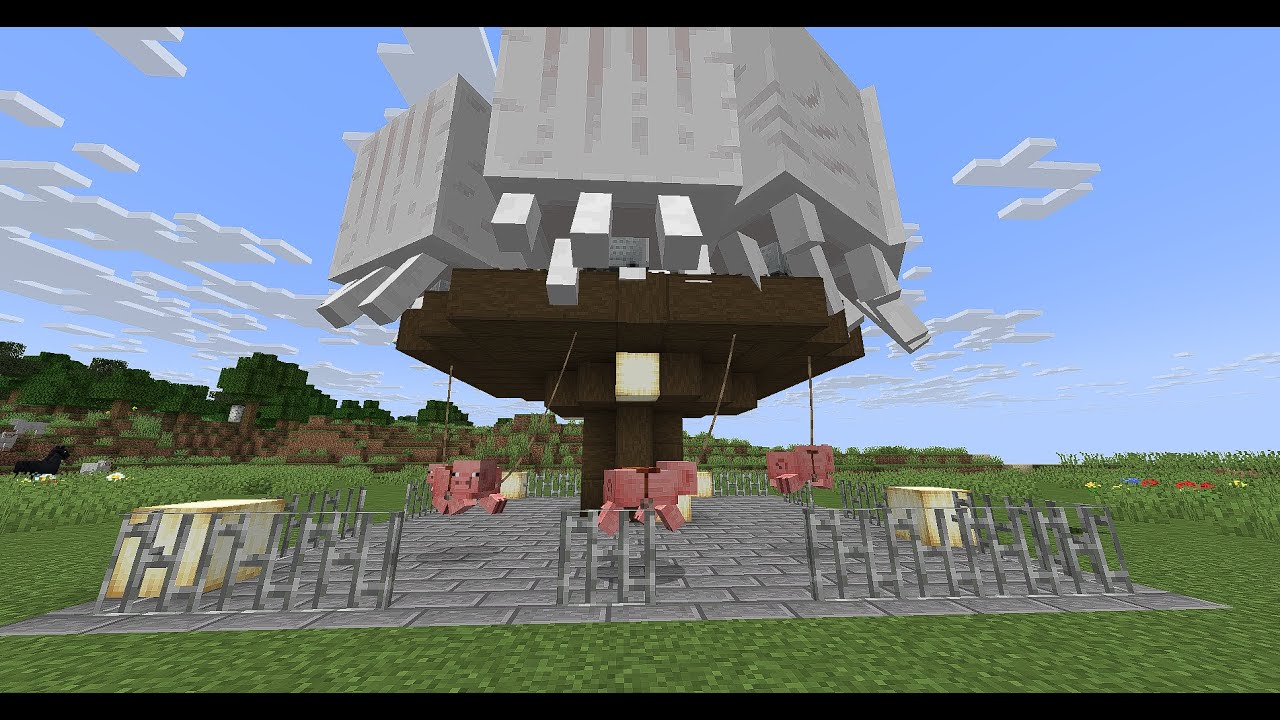 HOW TO MAKE A CAROUSEL IN MINECRAFT 😯 - YouTube