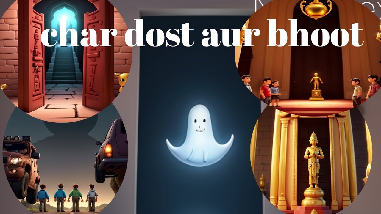 Char dost aur bhoot ek rahasyamay safar hindi moralstories - YouTube