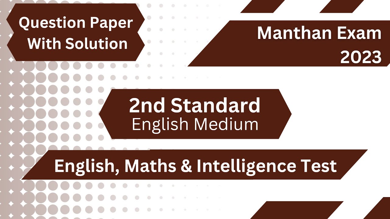 2nd English l Manthan Exam 2023 l Q 1 to 75 English, Maths ...