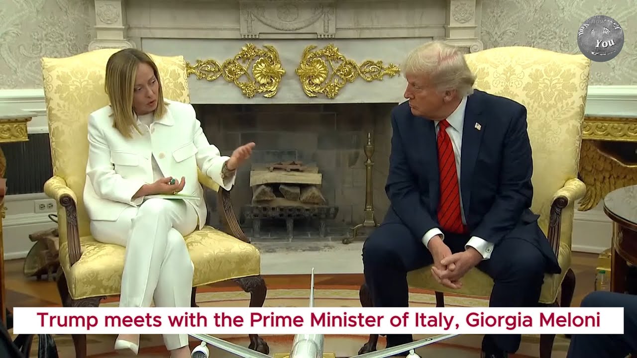 Trump meets with the Prime Minister of Italy, Giorgia Meloni (Full ...