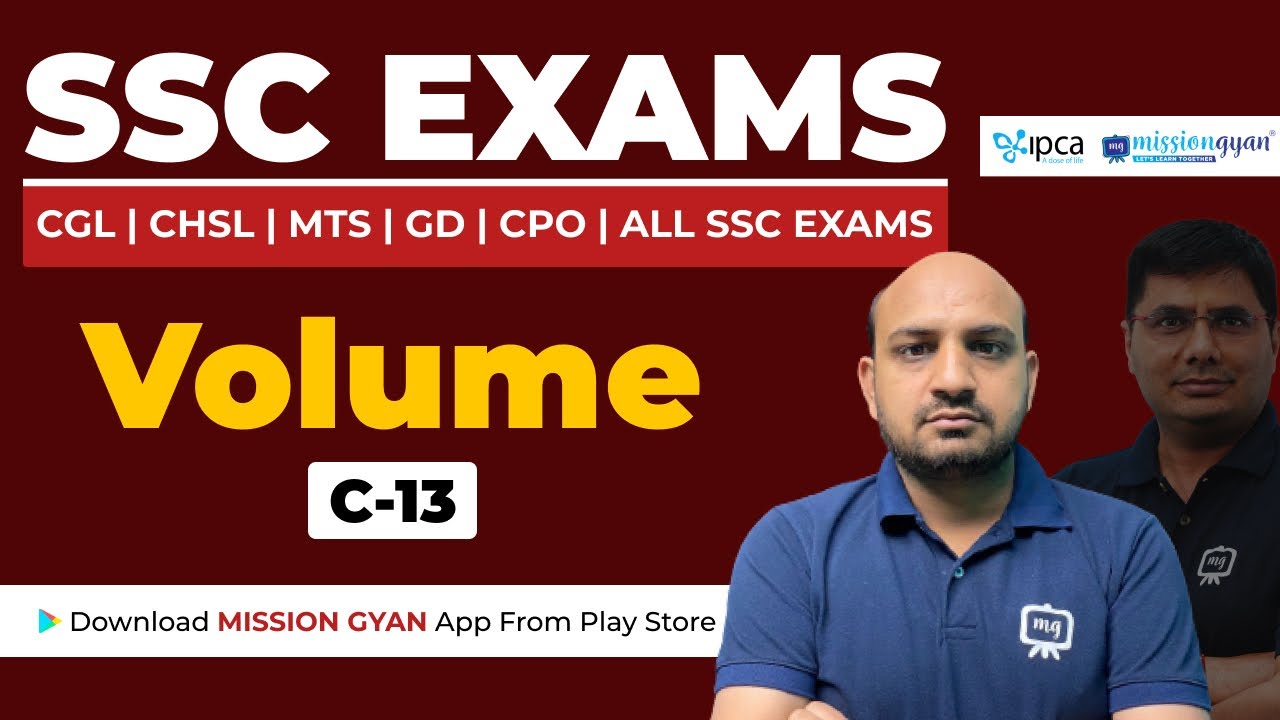 SSC 2023 Math Class | Volume | Maths Classes for SSC Exams 2023 | CGL ...