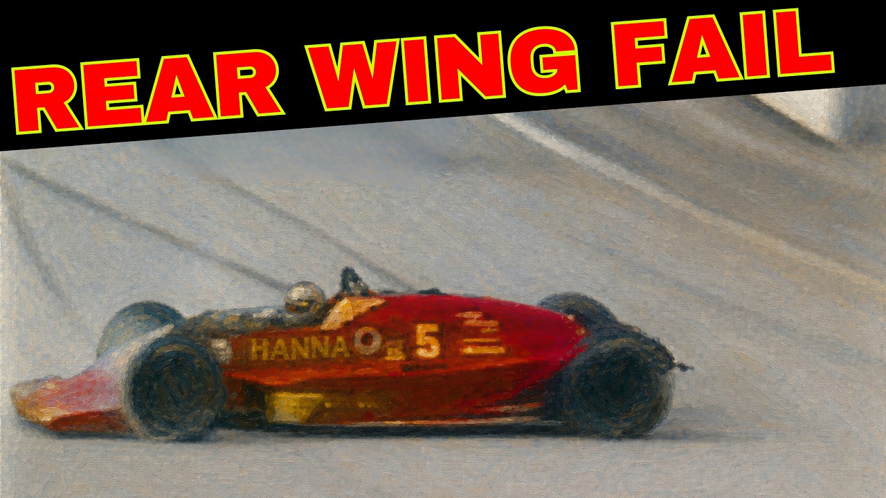 Mario's Crashes After Rear Wing Fails from P1 (1987 CART Milwaukee ...