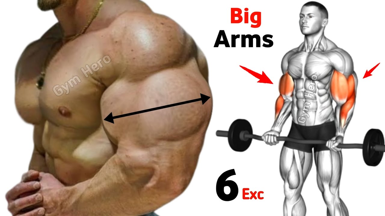 6 Arm Exercises for Massive Biceps & Triceps Growth - YouTube