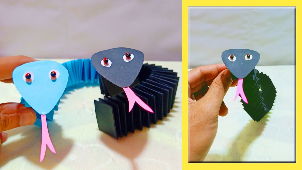 PAPER SNAKE | How to make a paper snake | Paper Craft for Kids #21 ...