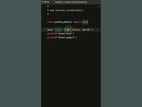 F-Strings Are Customisable?!? #code #programming #python - YouTube