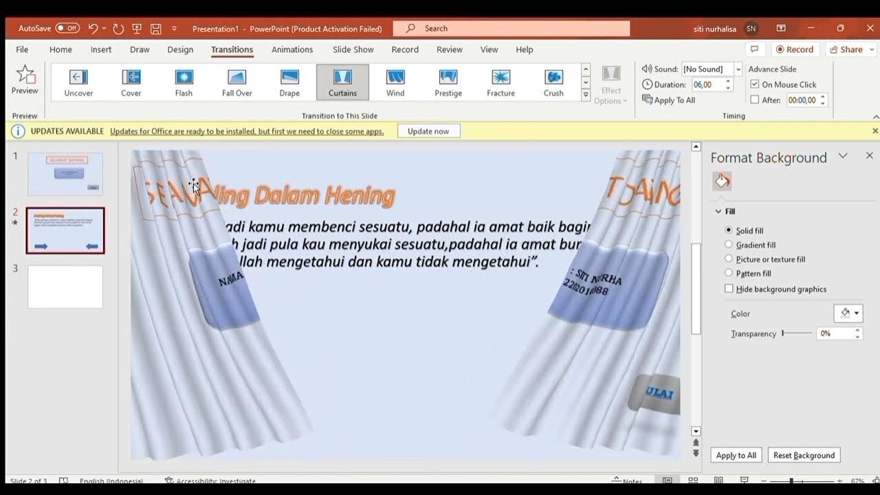 PPT ( Animasi, Transisi, hyperlink) - YouTube