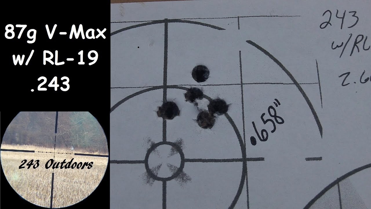 .243 (87g V Max with Reloader 19) - YouTube