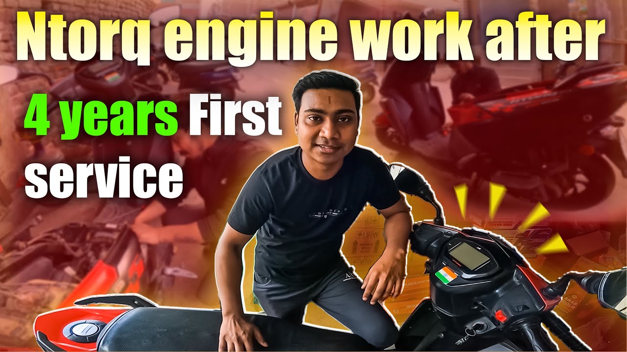NTORQ ENGINE WORK AFTER 4 YEAR ll FIRST SERVICE 😭 01/03/2025 - YouTube