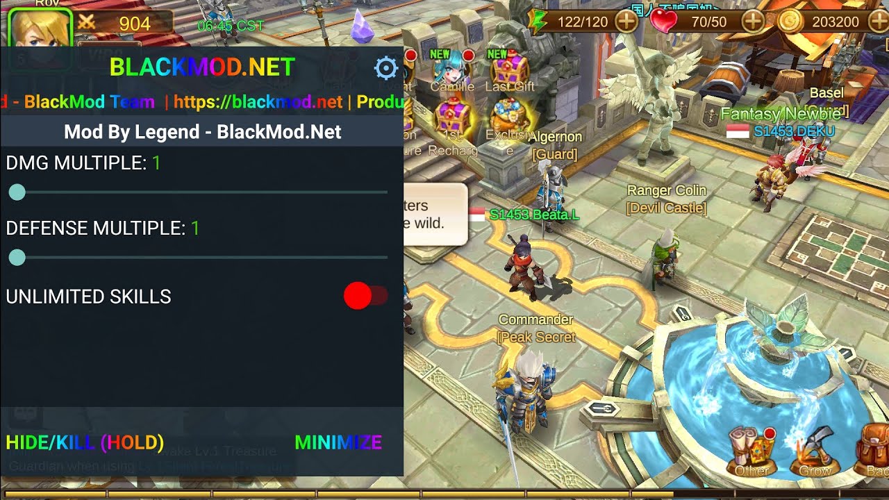 pocket knights 2 mod menu by blackmod - YouTube