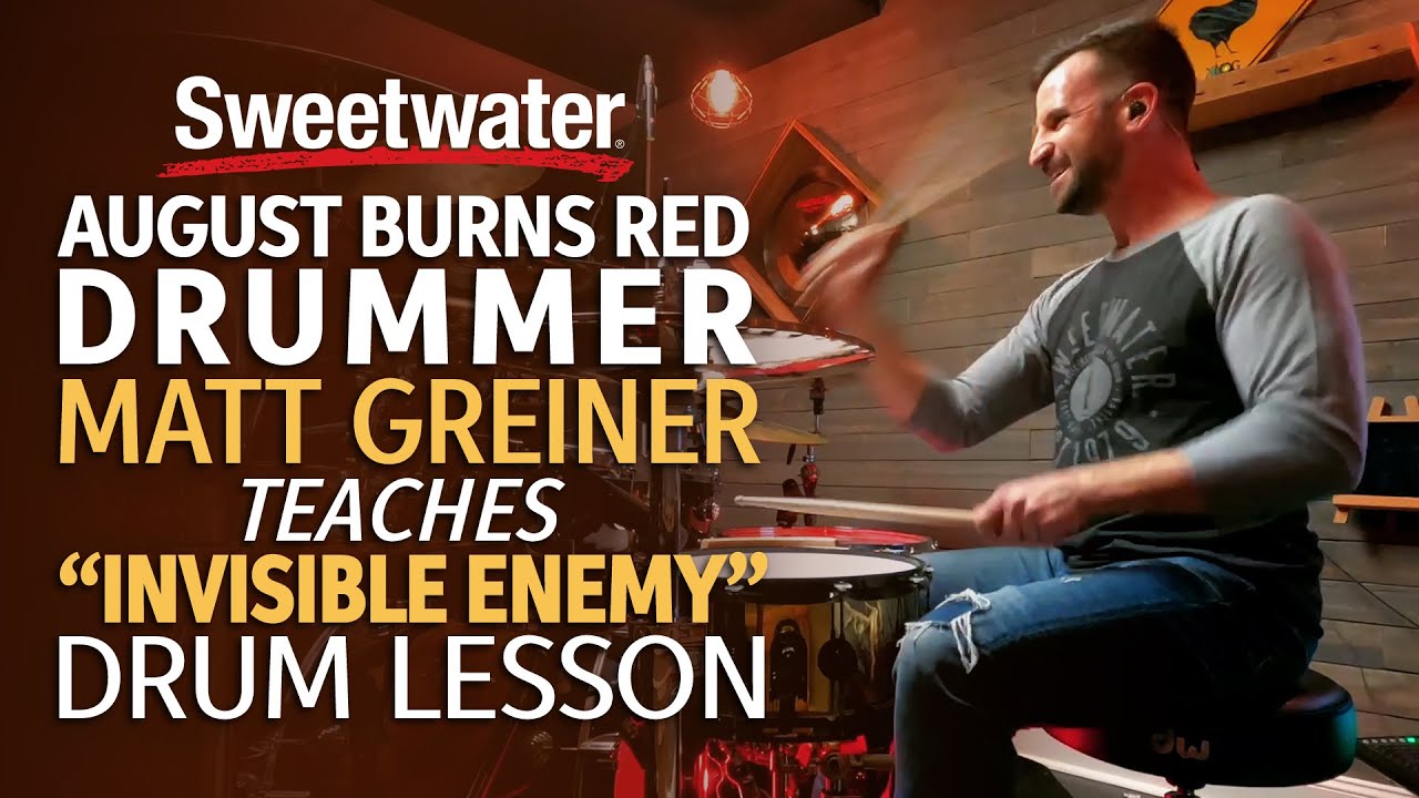 August Burns Red Drummer, Matt Greiner Teaches "Invisible Enemy" | Drum ...