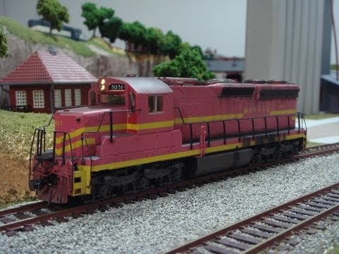 RFFSA SD18M 90 5031 Ho Atlas manobrando na maquete, soundtraxx tsunami ...