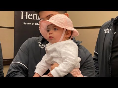 RYAN GARCIA KISSES HIS BEAUTIFUL BABY BEFORE WEIGH INS FOR GOOD LUCK IN FIGHT