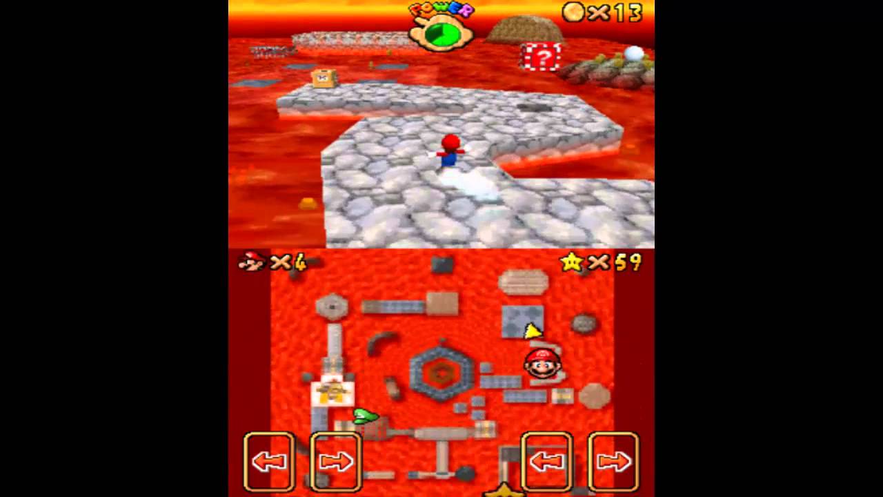 Let's Play Super Mario 64 DS Red Hot Log Rolling - YouTube