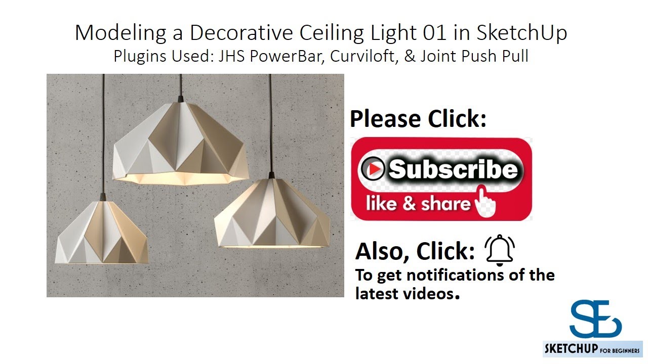 Sketchup Modelling a Decorative Ceiling Light_01. - YouTube