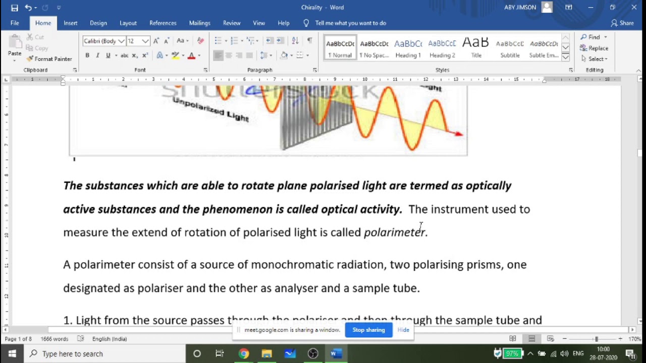 Stereo isomerism Optical activity, specific rotation, chirality ...