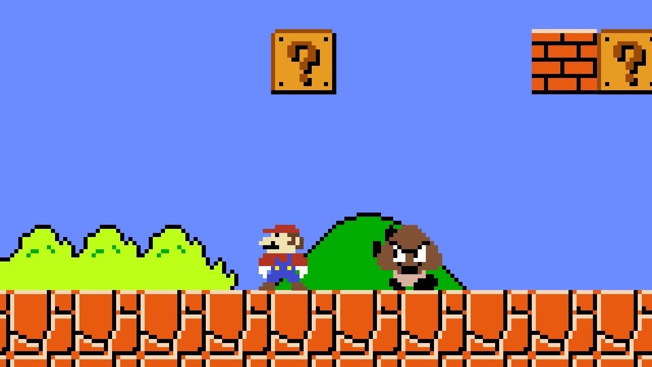 Goomba sneaks up on Mario | Sprite Animation - YouTube