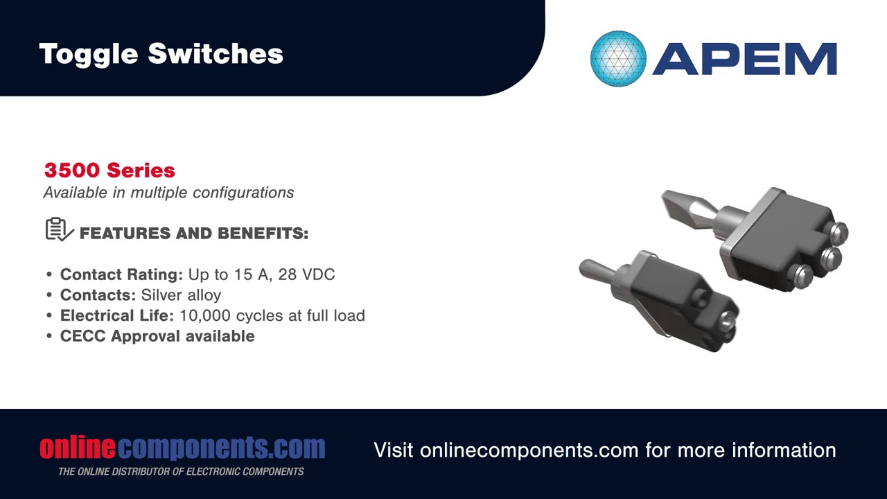 Component Moment | Introducing APEM's High Performance Toggle Switches ...