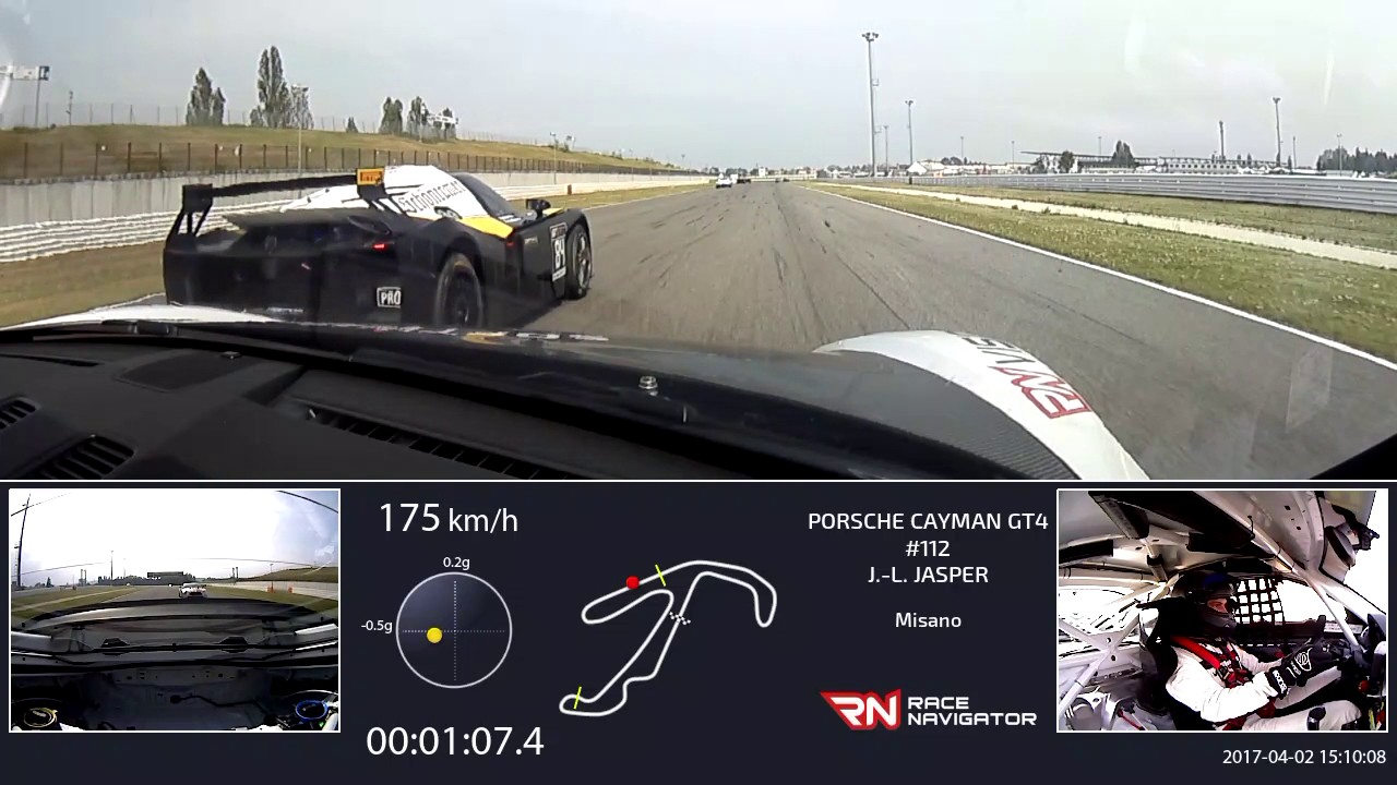 European GT4 Misano - Race 2 Lap 105 - John-Louis Jasper (RN Vision STS ...