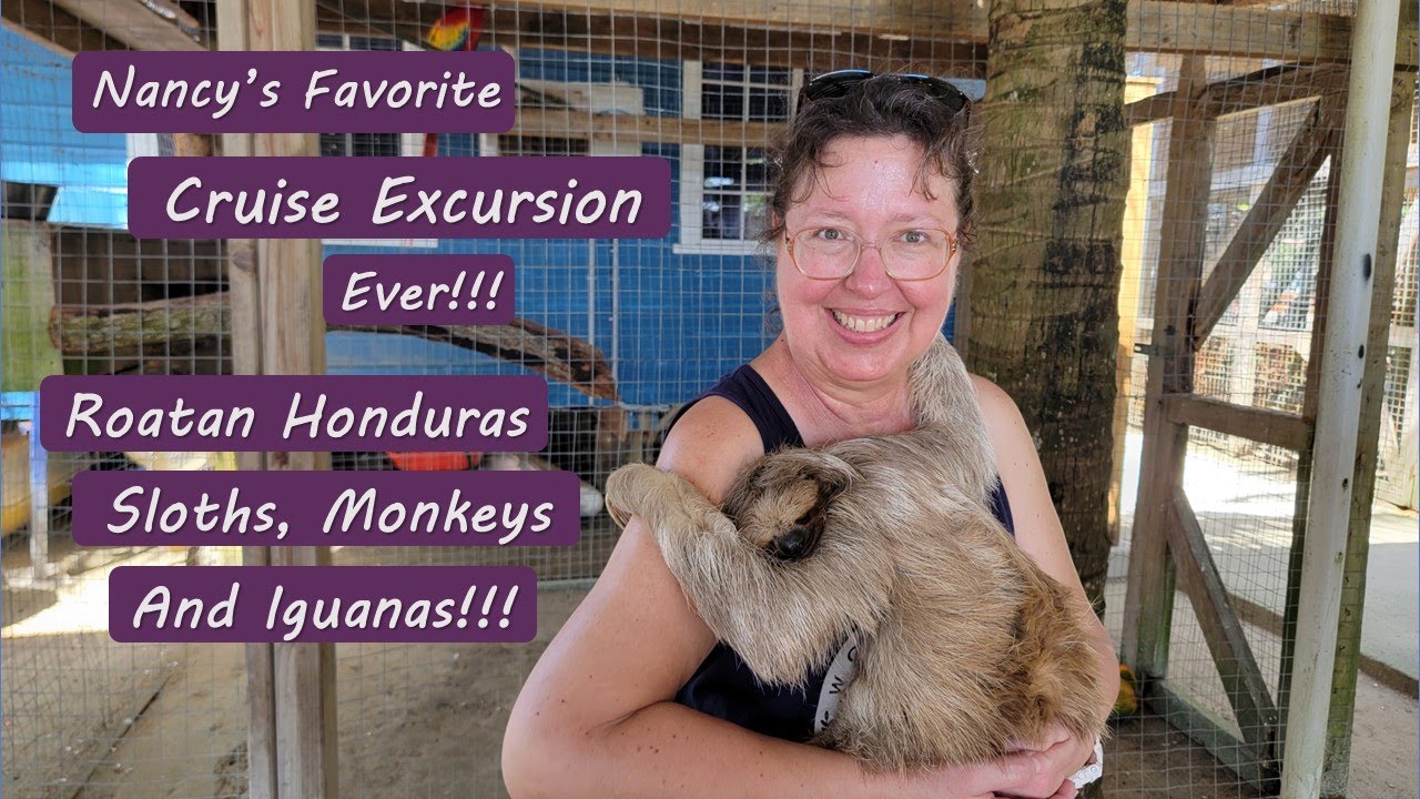 Our amazing monkey and sloth Roatan excursion. Get some sloth love ...