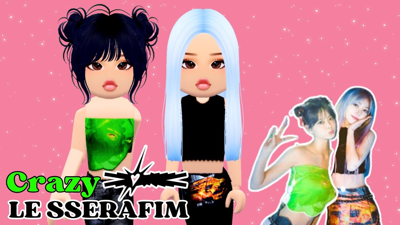 LE SSERAFIM Eunchae & Sakura 'Crazy' Roblox Outfit Codes | Diaries Official 🎀 - YouTube