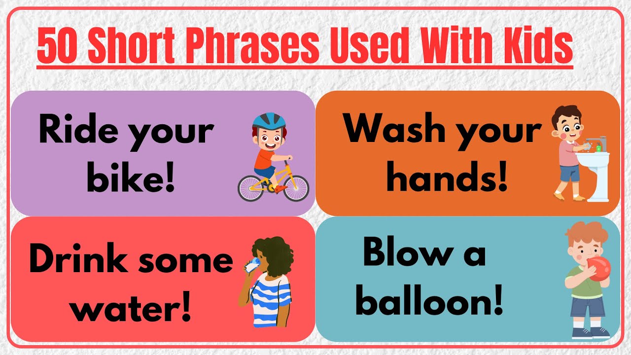 Sentences Used With Kids For Mom Dad | Action Verbs Sentences For ...