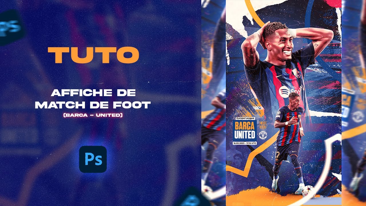 Affiche de match de foot / Football matchday design (Photoshop) - YouTube