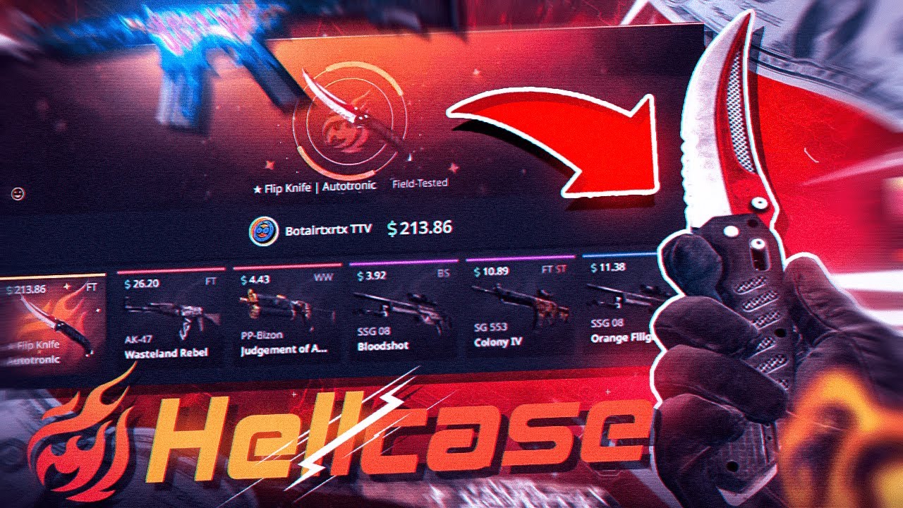 MY BIGGEST BATTLE ON HELLCASE! (Hellcase highrolling pays off!) - YouTube