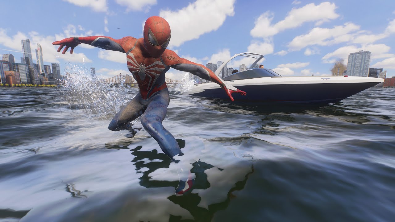 SURFING The WATER in Marvel's Spider-Man 2!!! (PS5 4K) - YouTube