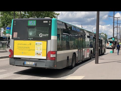 Ligne 153 — MAN NL 253 RATP BUS | 9808 KICKDOWN !!! - YouTube
