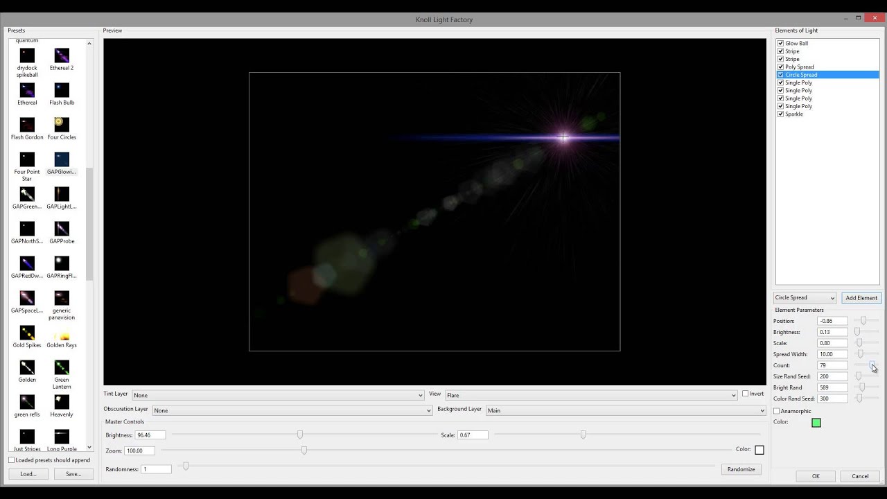 Creating custom lens flare effect with Knoll Light Factory. 11 - YouTube