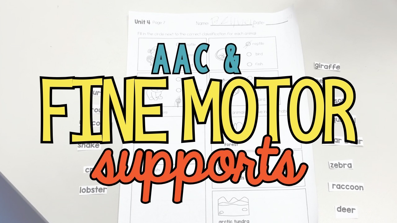 How to Adapt Curriculum for Nonverbal Students & Fine Motor Needs - YouTube