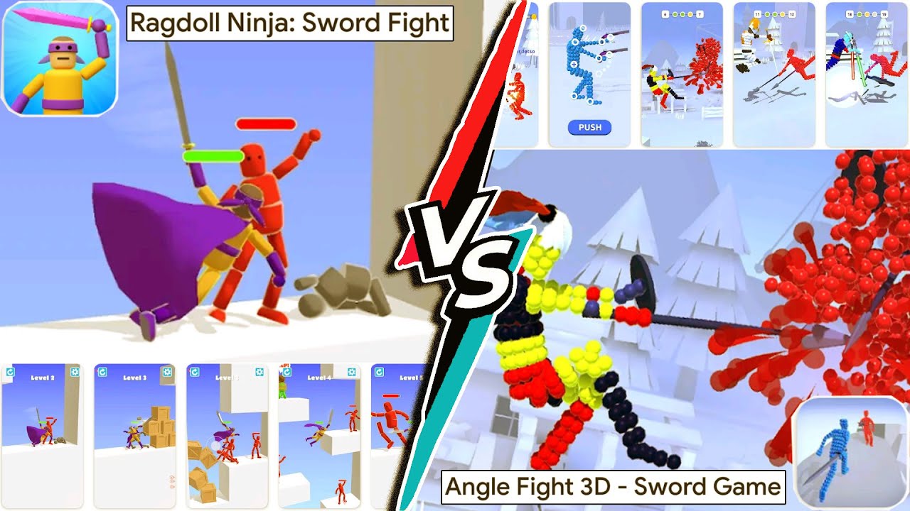 Ragdoll Ninja: Sword Fight VS Angle Fight 3D: Sword Game Android ...