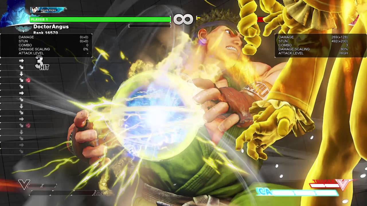 SFV Ryu Reset Combo 890 Damage - YouTube