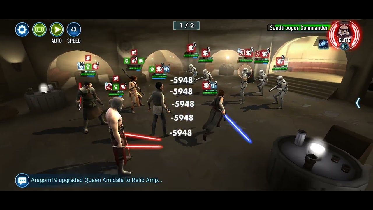 SWGOH ROTE Mixed P3 combat auto with Cere UFUs - YouTube