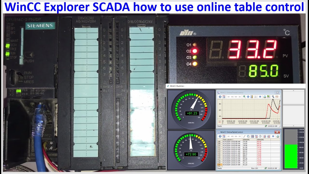 WinCC Exploer V8.0 view online table real time on WinCC RT SCADA - YouTube