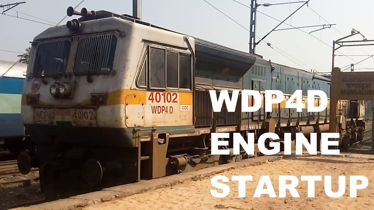 Starting a WDP4D engine - Indian Railways - YouTube