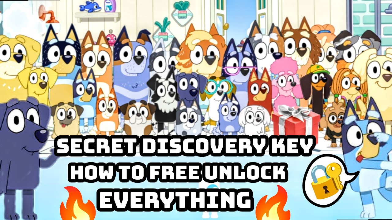 Bluey Let's Play Secret Discovery Key How To Free Unlock Everything ...