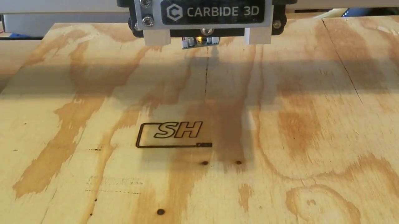 Test Print - Laser Added to Shapeoko 3 XL - YouTube
