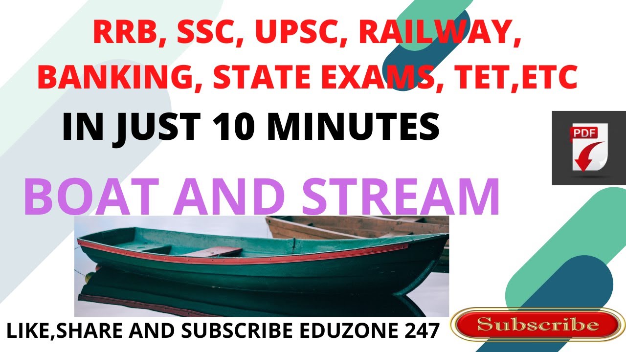 Boat And Stream | Boat And Stream Problems | Tricks, Concept, Formula ...