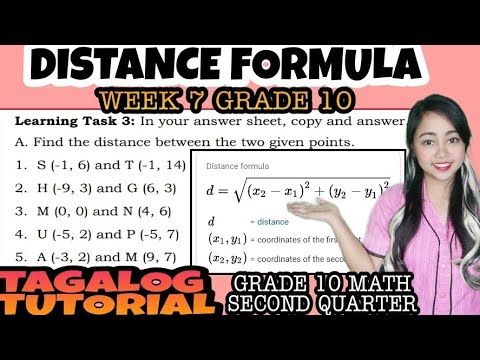 Grade 10-DISTANCE FORMULA | Learning Task 3 Finding the Distance |Week ...