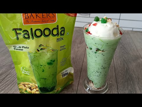 Falooda Recipe | Pista Falooda Recipe | Bakers Falooda Mix Recipe | Bakers Pista Falooda Mix Recipe