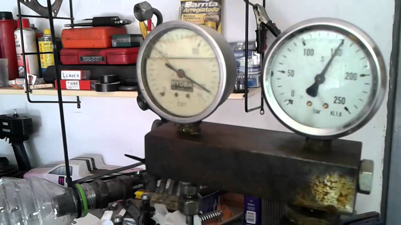 Testing Bosch injectors pop pressure - YouTube