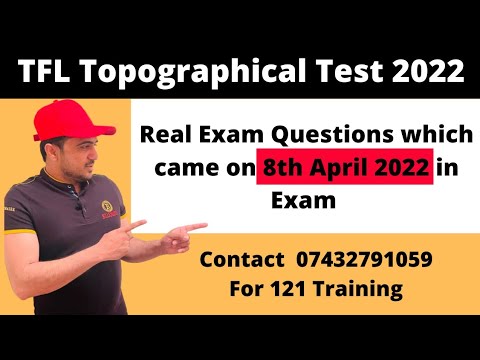 TfL Topographical Test 2022/Real Exam Questions April 2022 /Route ...
