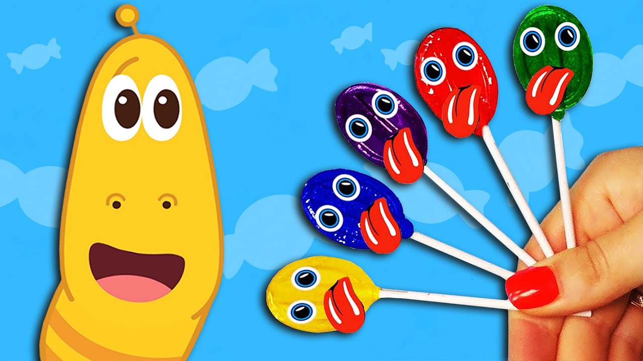 Catch the Lollipop | Finger Family Song | Larva Nursery Rhyme for kids ...