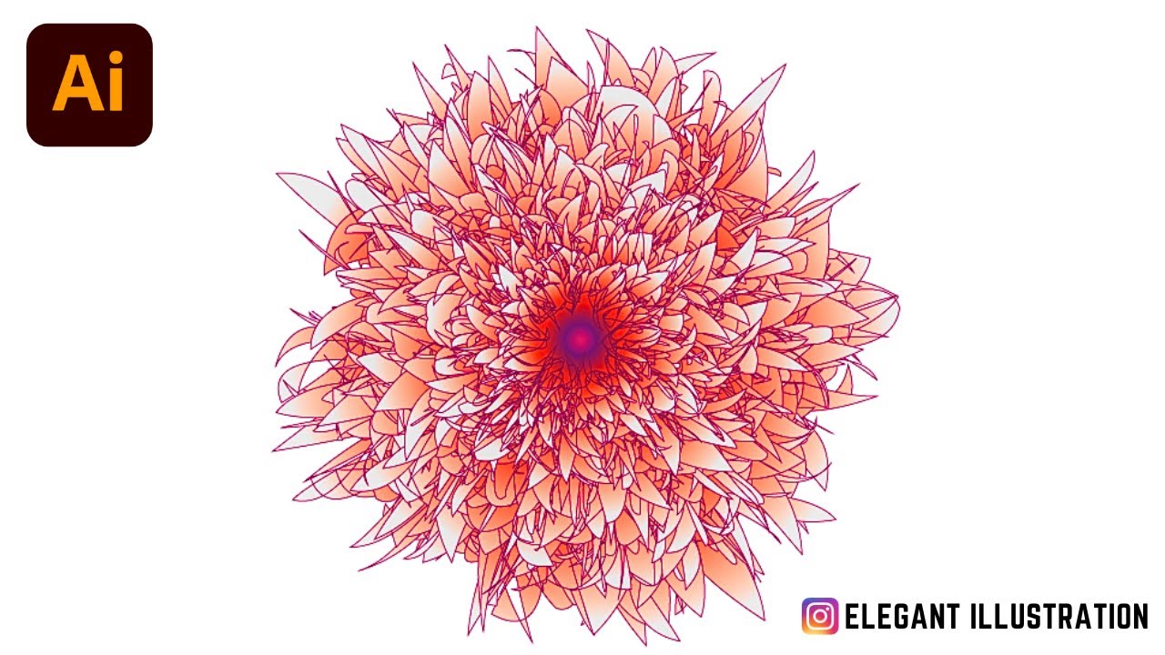 How To Create Flower Using Blend Tool in Illustrator | Adobe ...