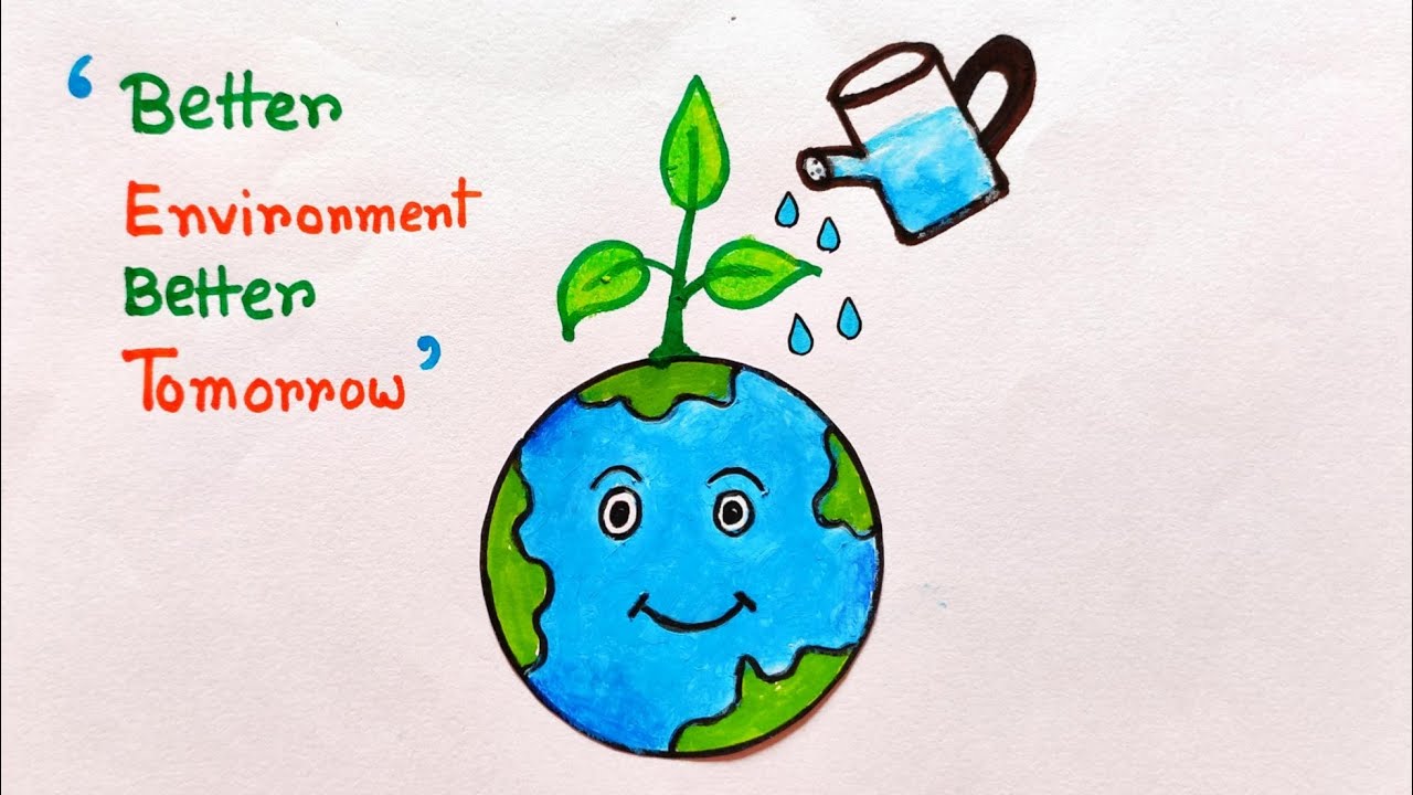 Environment Day science Poster | Save Nature Save Environment Drawing ...