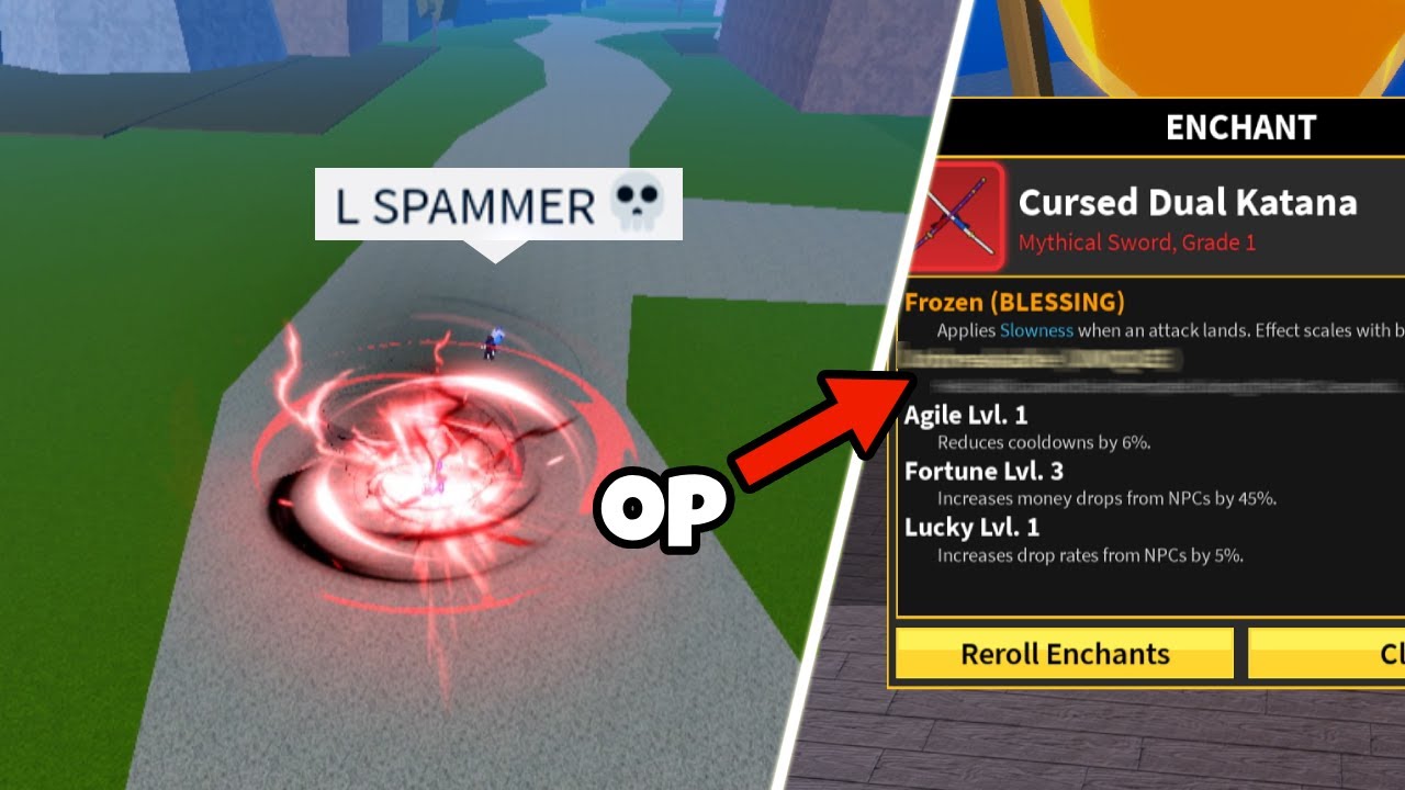 Best Enchantment In Blox Fruits For Cursed Dual Katana - YouTube