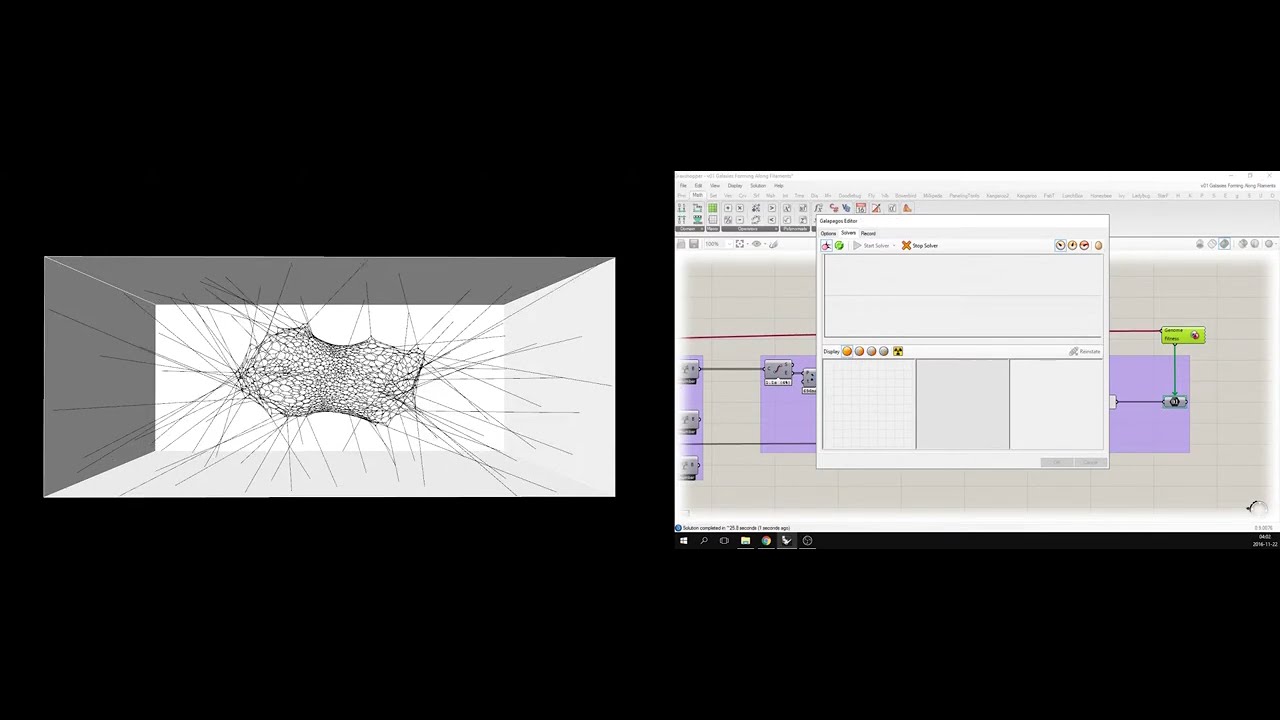 Galaxies Simulation | Grasshopper + Kangaroo + Galapagos - YouTube